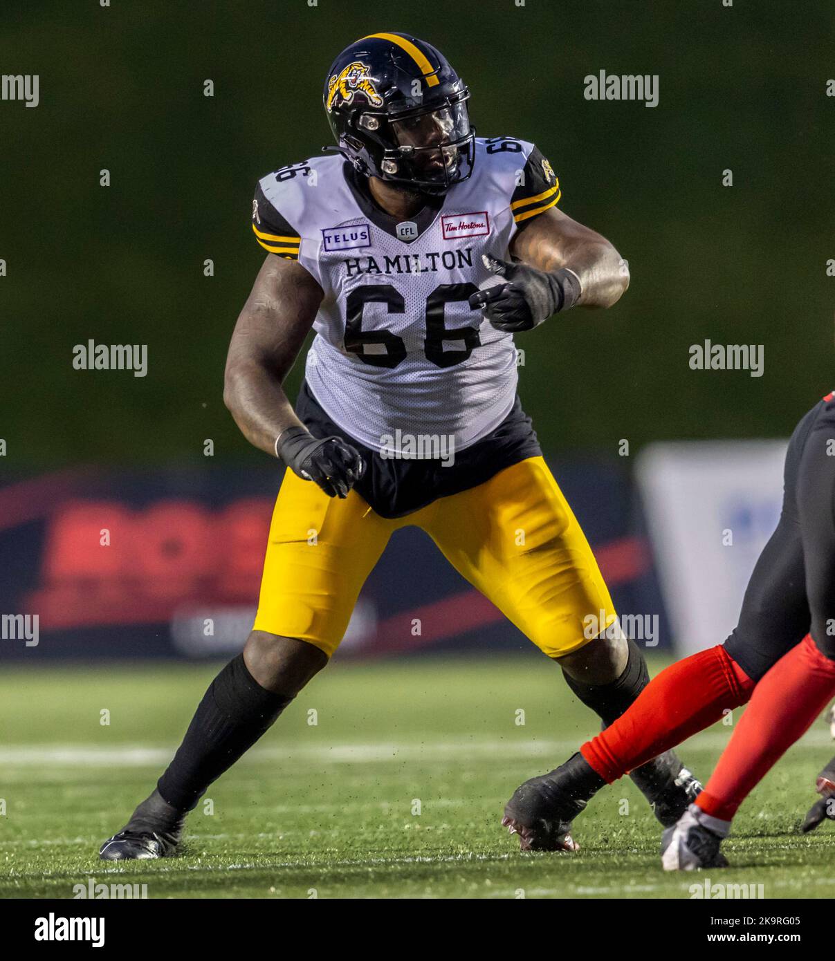 Ottawa, Canada. 29 Oct 2022. Brandon Kemp (66) of the Hamilton Tiger ...