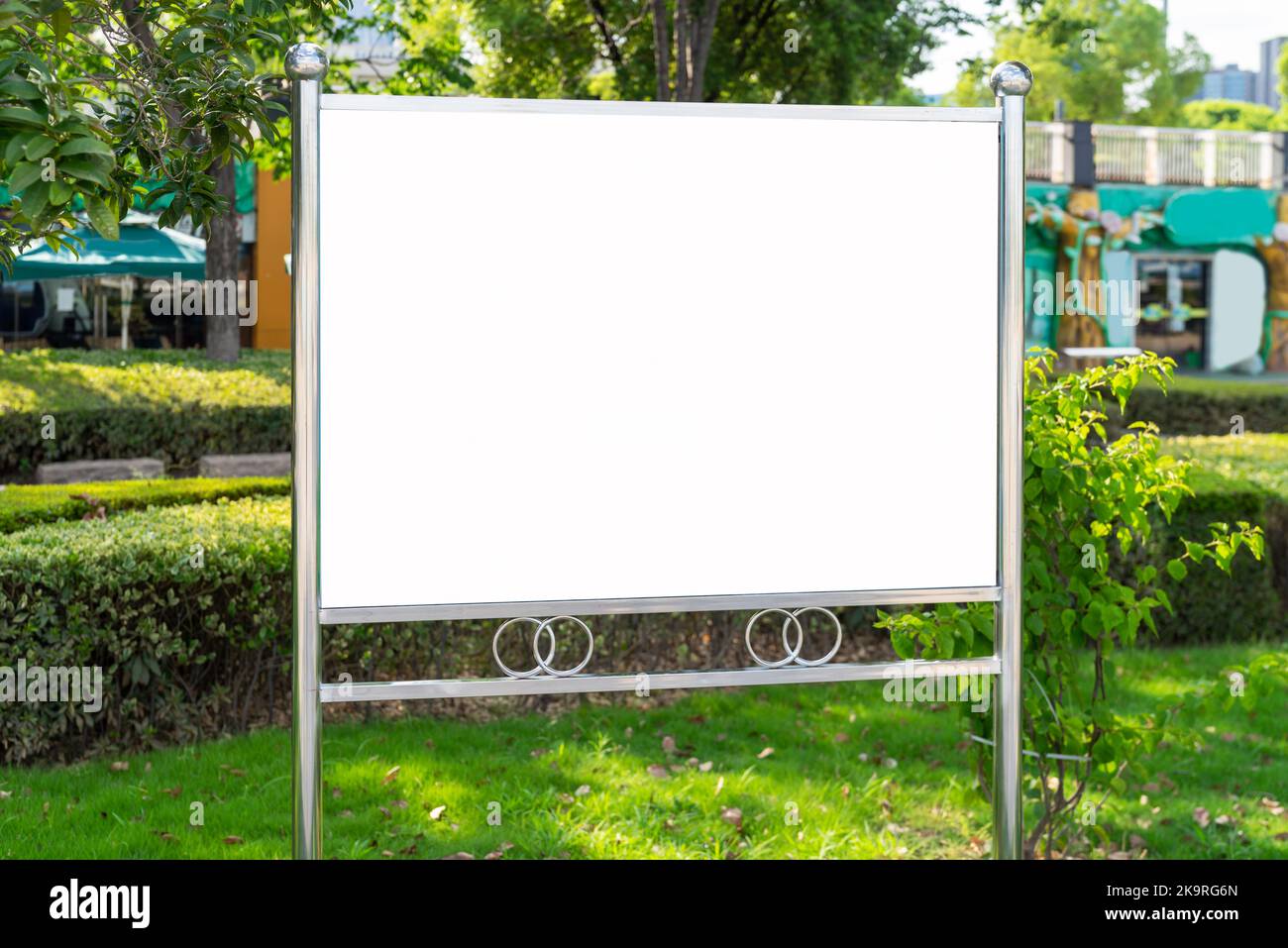 Public information notice board by entrance hi-res stock photography ...
