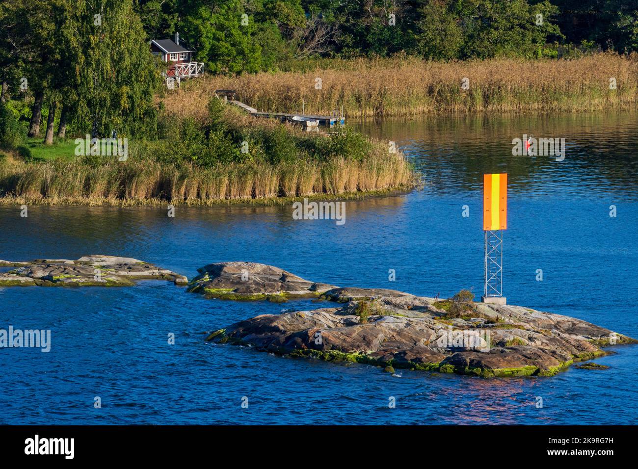 Channel marker, Stockholm archipelago, Sweden, Scandinavia Stock Photo ...