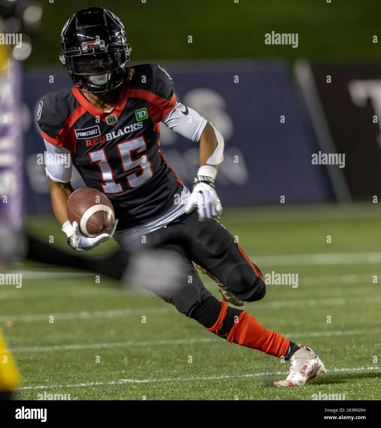 Ottawa, Canada. 29 Oct 2022. Ryan Davis (15) of the Ottawa Redblacks in ... Ottawa, Canada. 29 Oct 2022. Ryan Davis (15) of the Ottawa Redblacks in ...