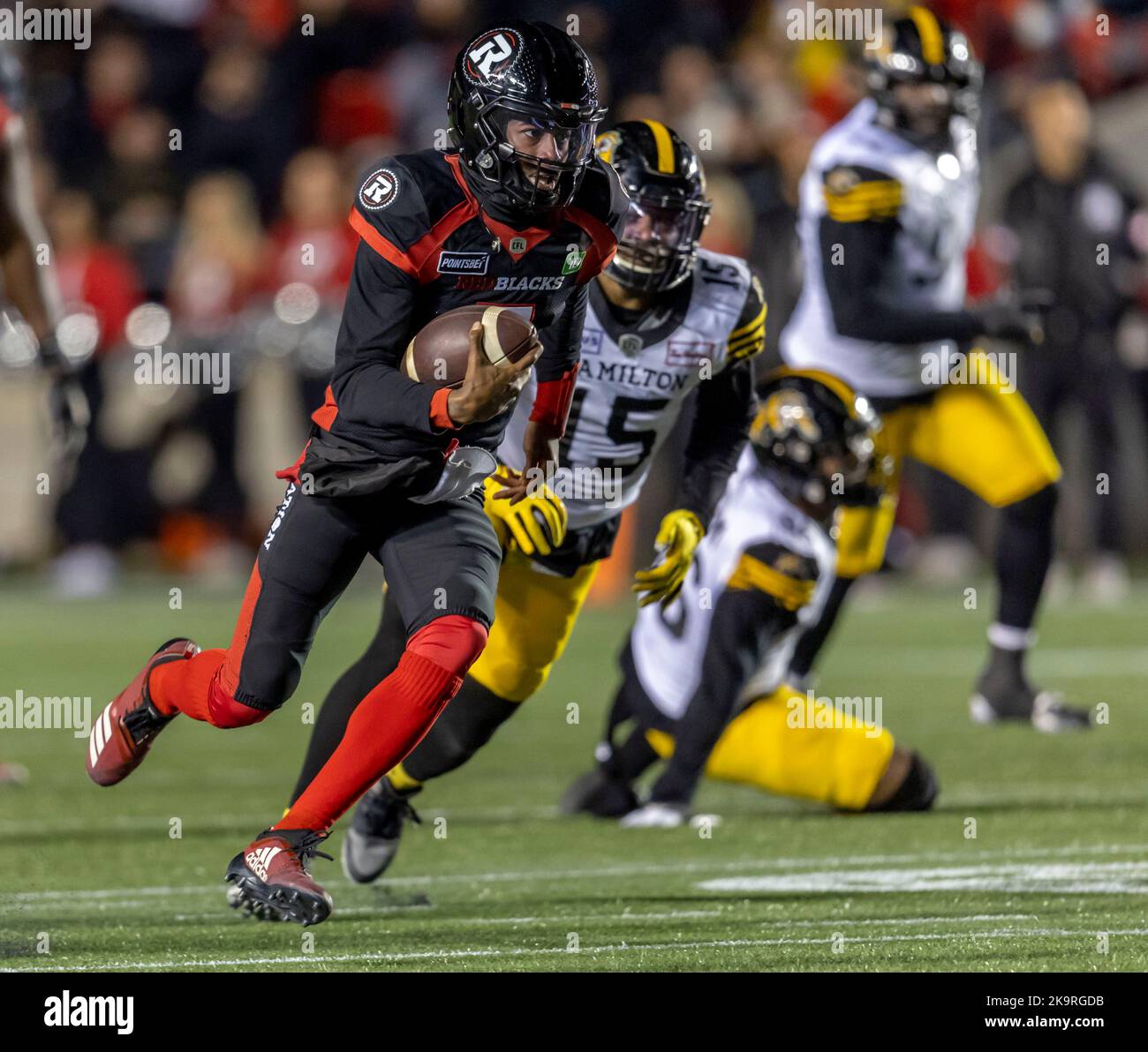 Ottawa, Canada. 29 Oct 2022. Tyrie Adams (7) of the Ottawa Redblacks in ...