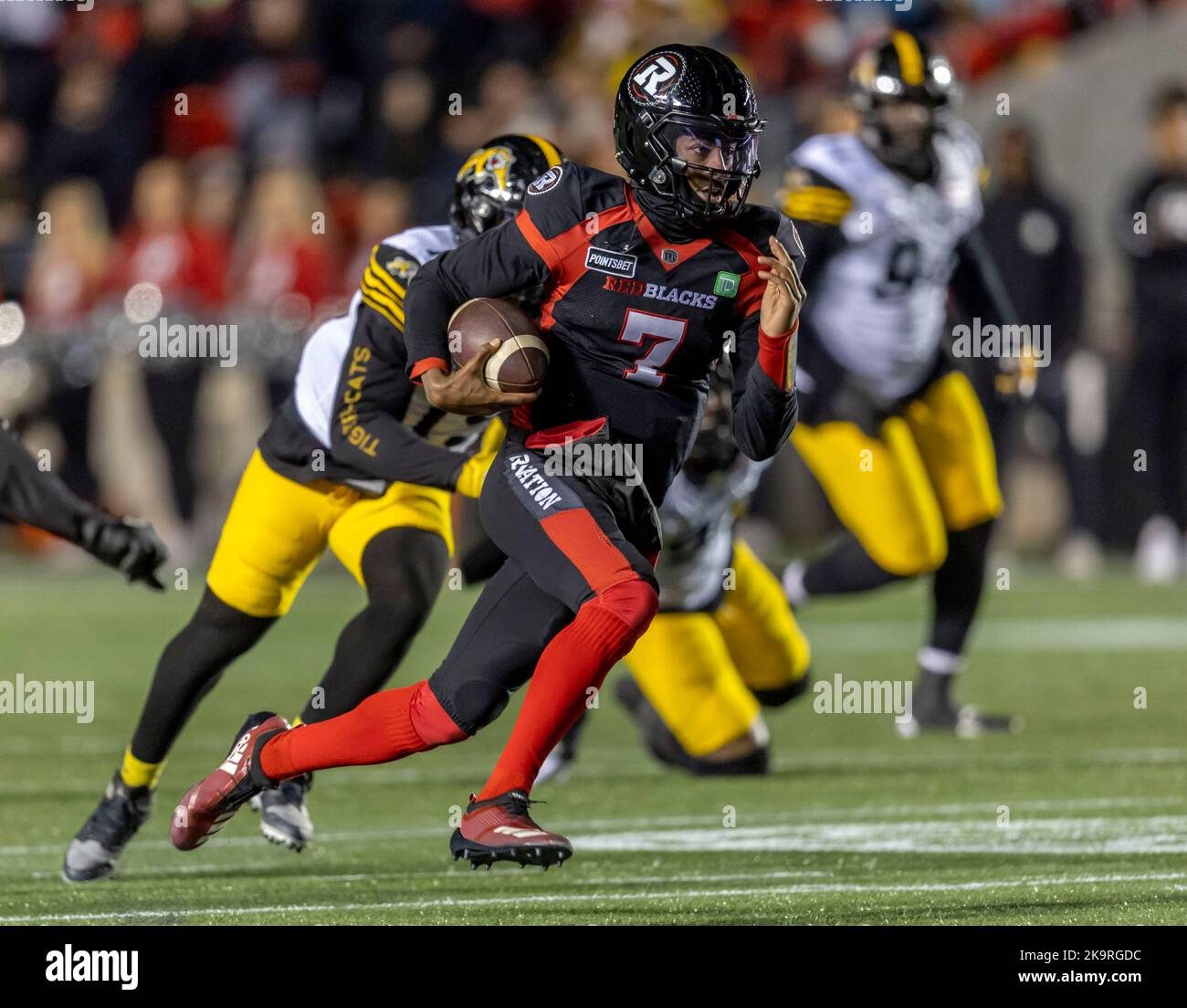 Ottawa, Canada. 29 Oct 2022. Tyrie Adams (7) of the Ottawa Redblacks in ... Ottawa, Canada. 29 Oct 2022. Tyrie Adams (7) of the Ottawa Redblacks in ...