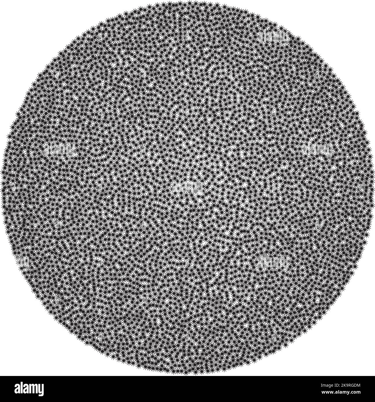 Dotted circle background. Abstract round dot halftone pattern. Radial ...