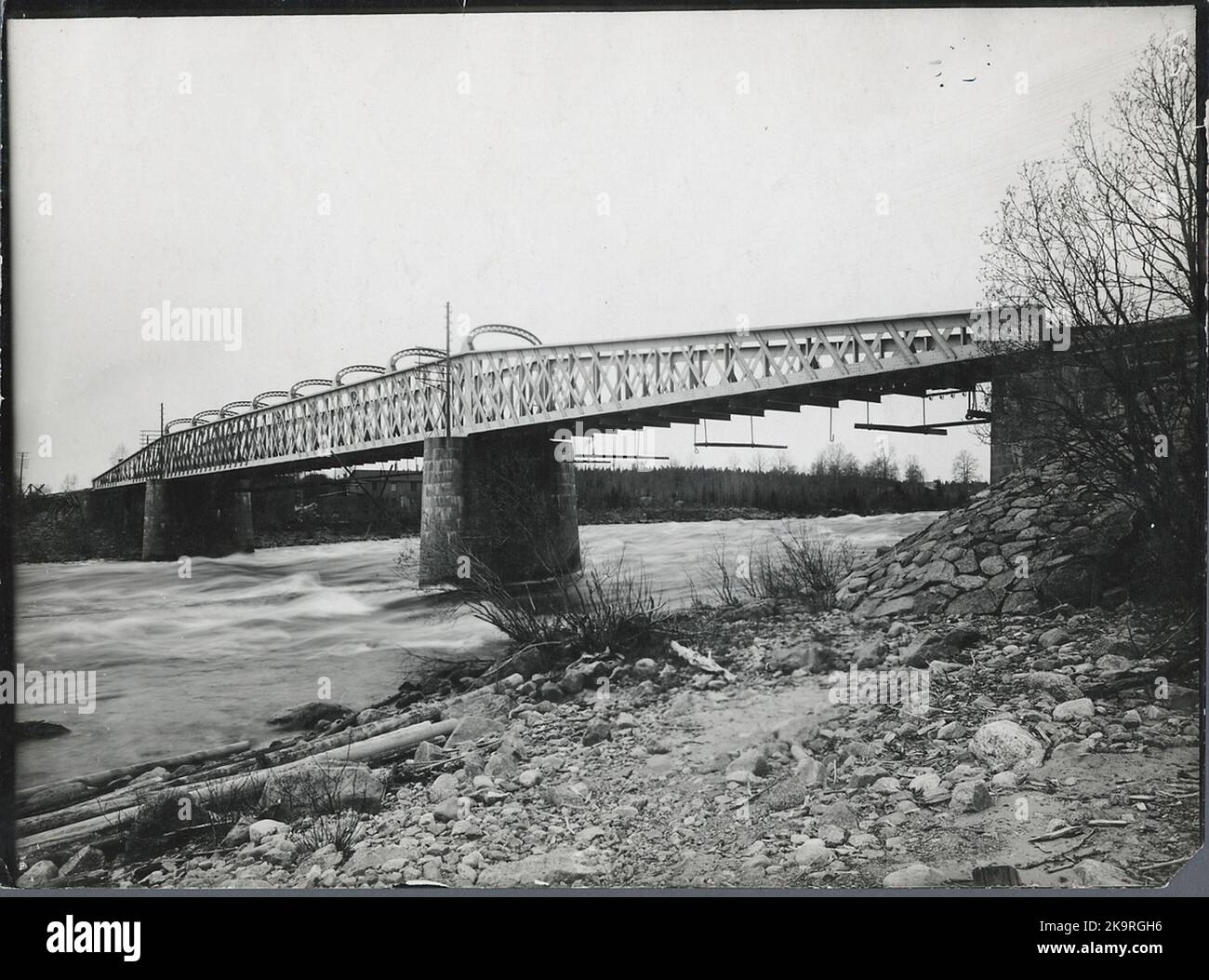 Bridge over Ljusnan River at Edänge Stock Photo - Alamy