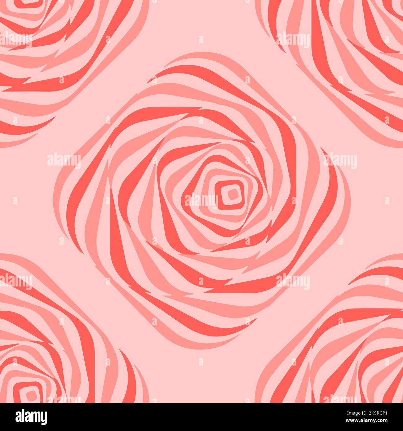 Seamless monochrome optical illusion background. Twisted striped ...