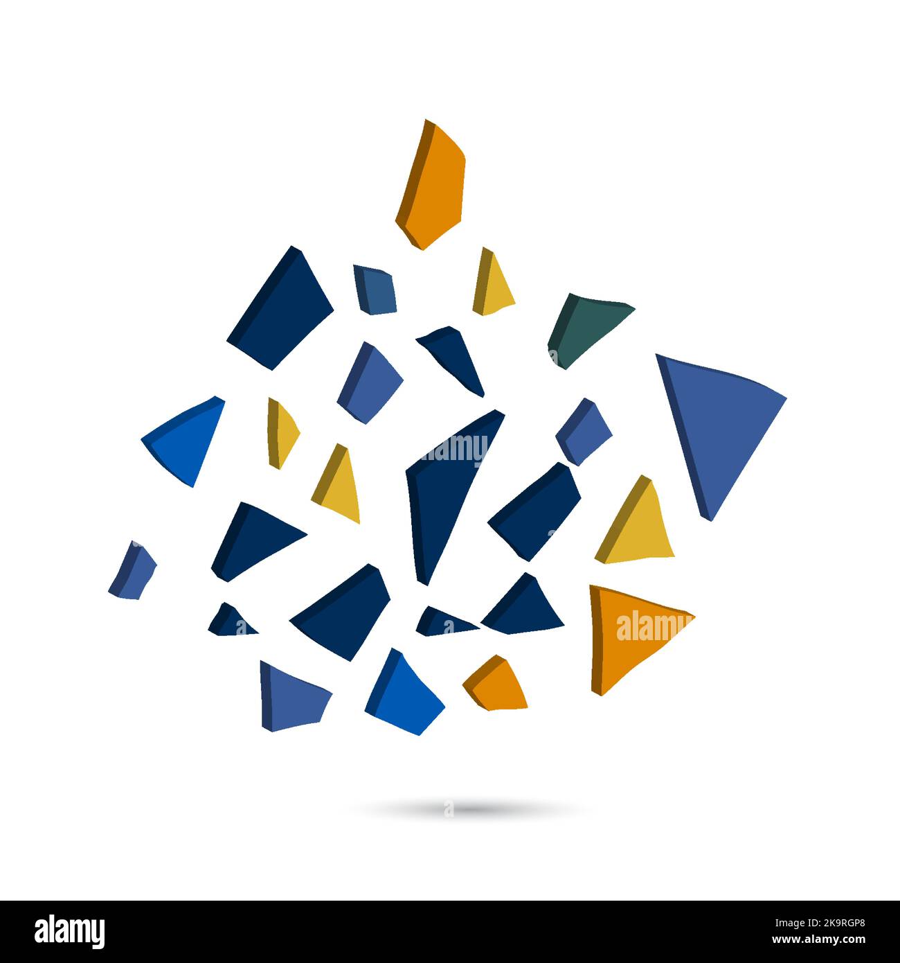 Abstract background of 3d colorful geometric vector shapes. Triangle ...