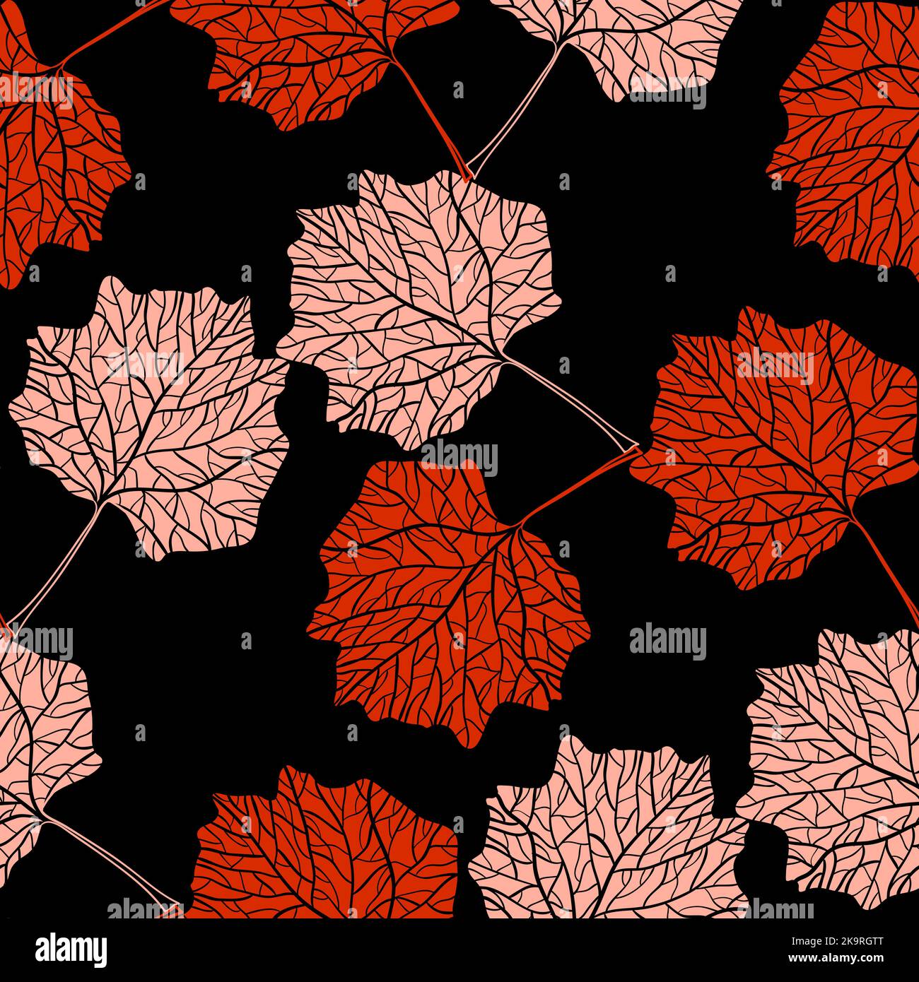 Fall leaves seamless pattern for textile, covers, gift wrapping paper ...