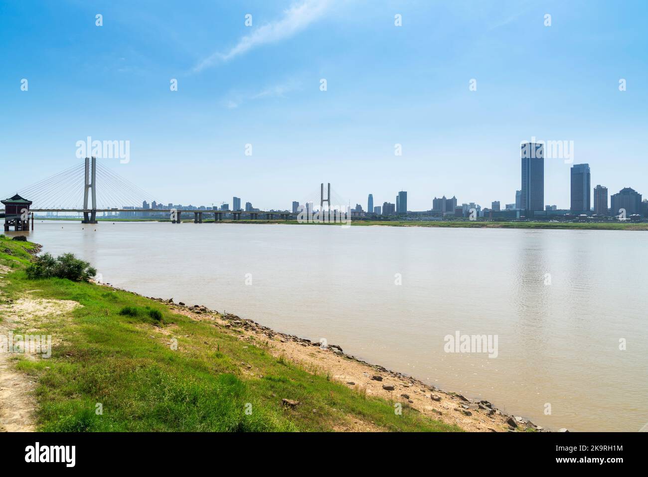 yangtze river cable stayed bridge Stock Photo - Alamy