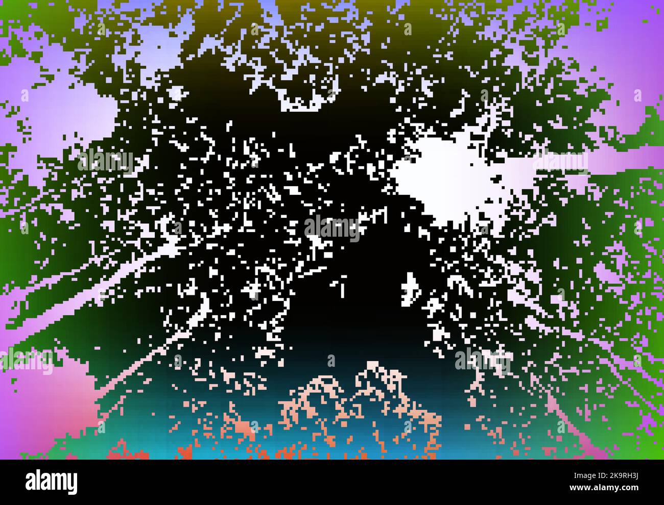 Tops of forest trees. Colorful gradient. Vector illustration Stock ...