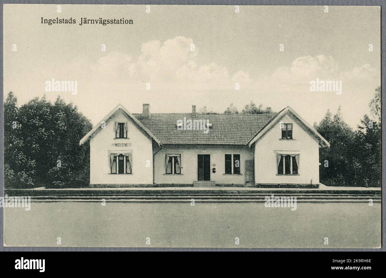 The railway station in Ingelstad Stock Photo - Alamy