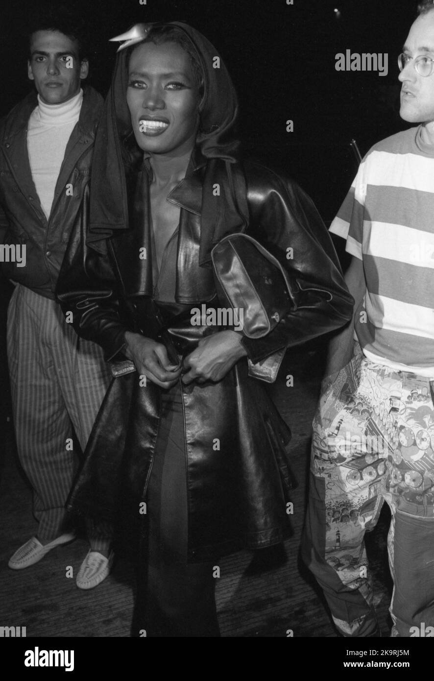 Grace Jones and Keith Haring Circa 1980's . Credit: Ralph Dominguez ...
