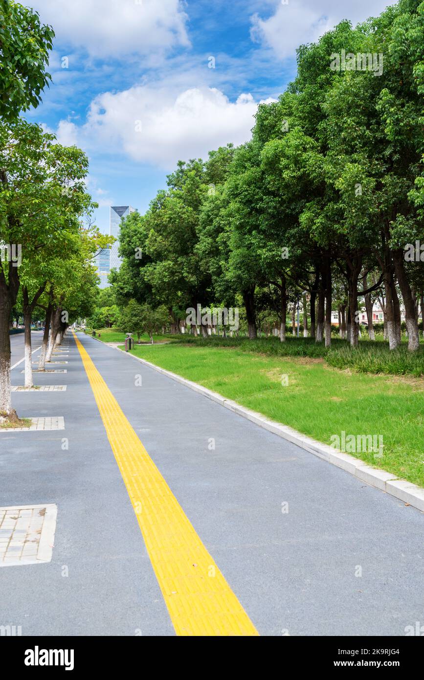 Empty urban road and buildings in China Stock Photo - Alamy