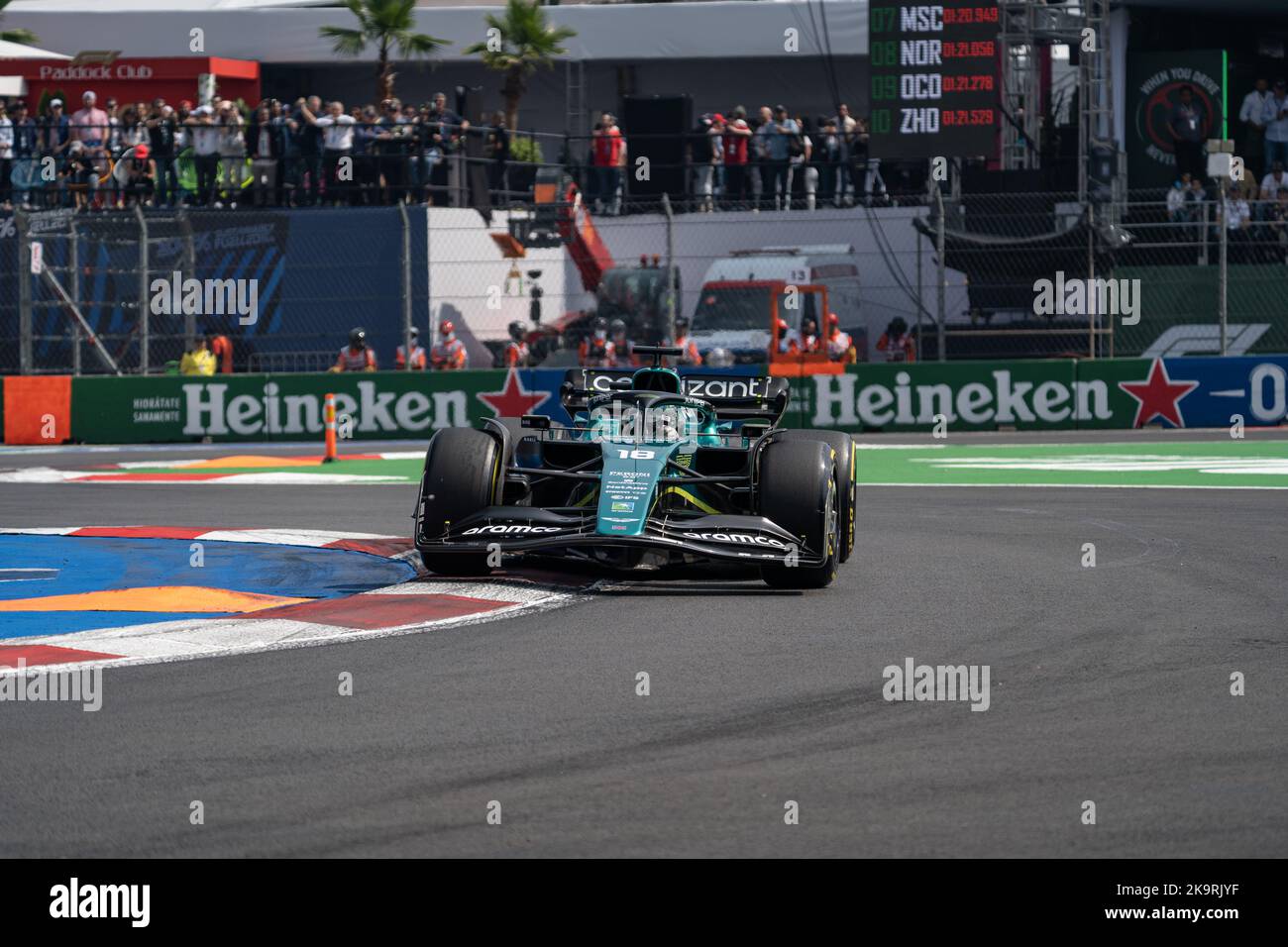 Mexico City, Mexico, 29 October 2022, Aston martin Aramco MercedesÕs ...