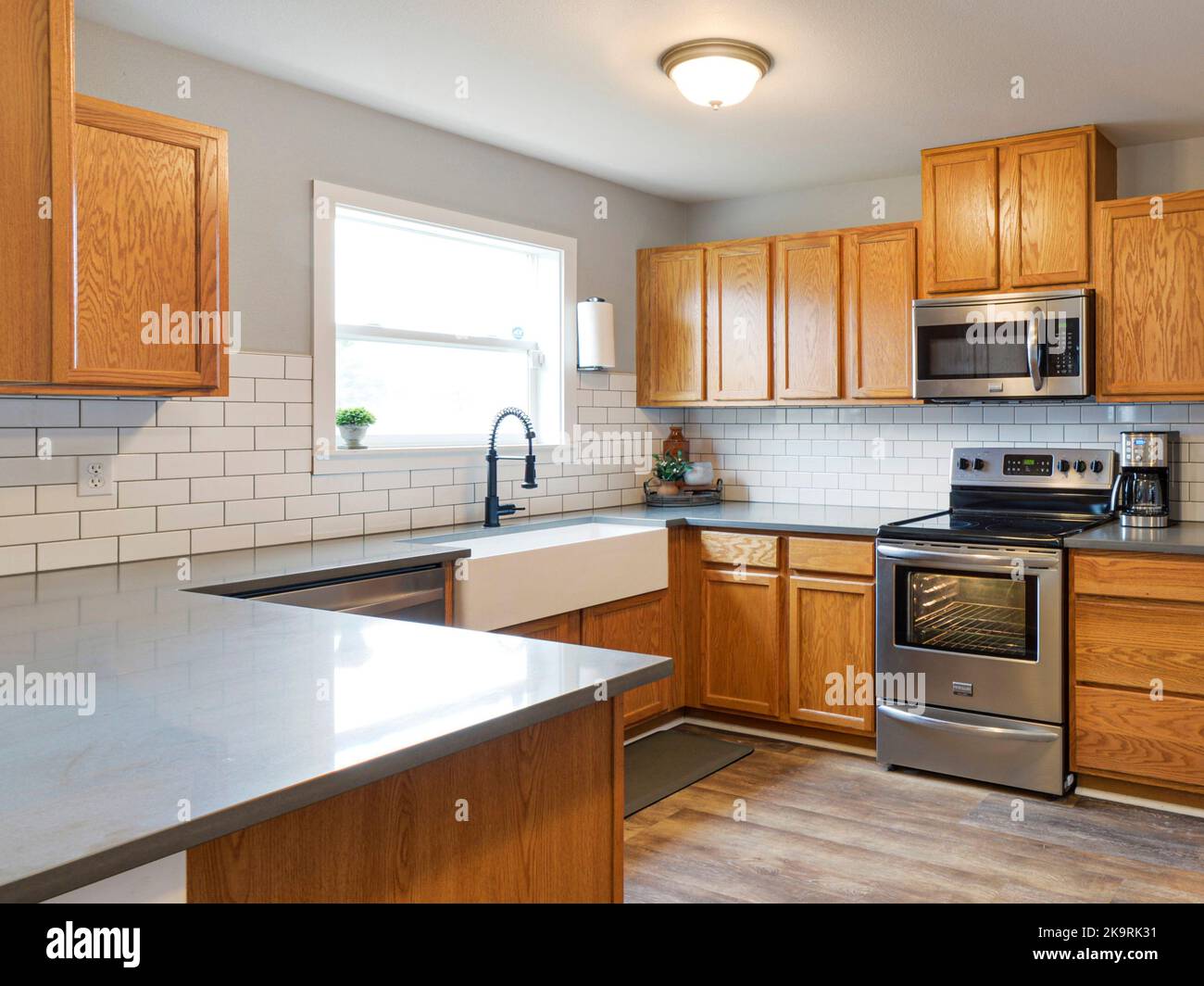 Modern residential kitchen interior Stock Photo - Alamy