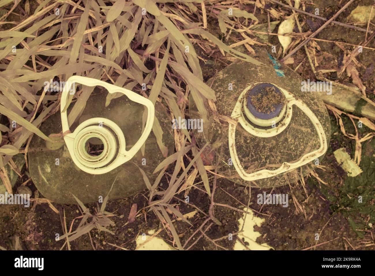 infrared image of the the top neck bottle container Stock Photo - Alamy