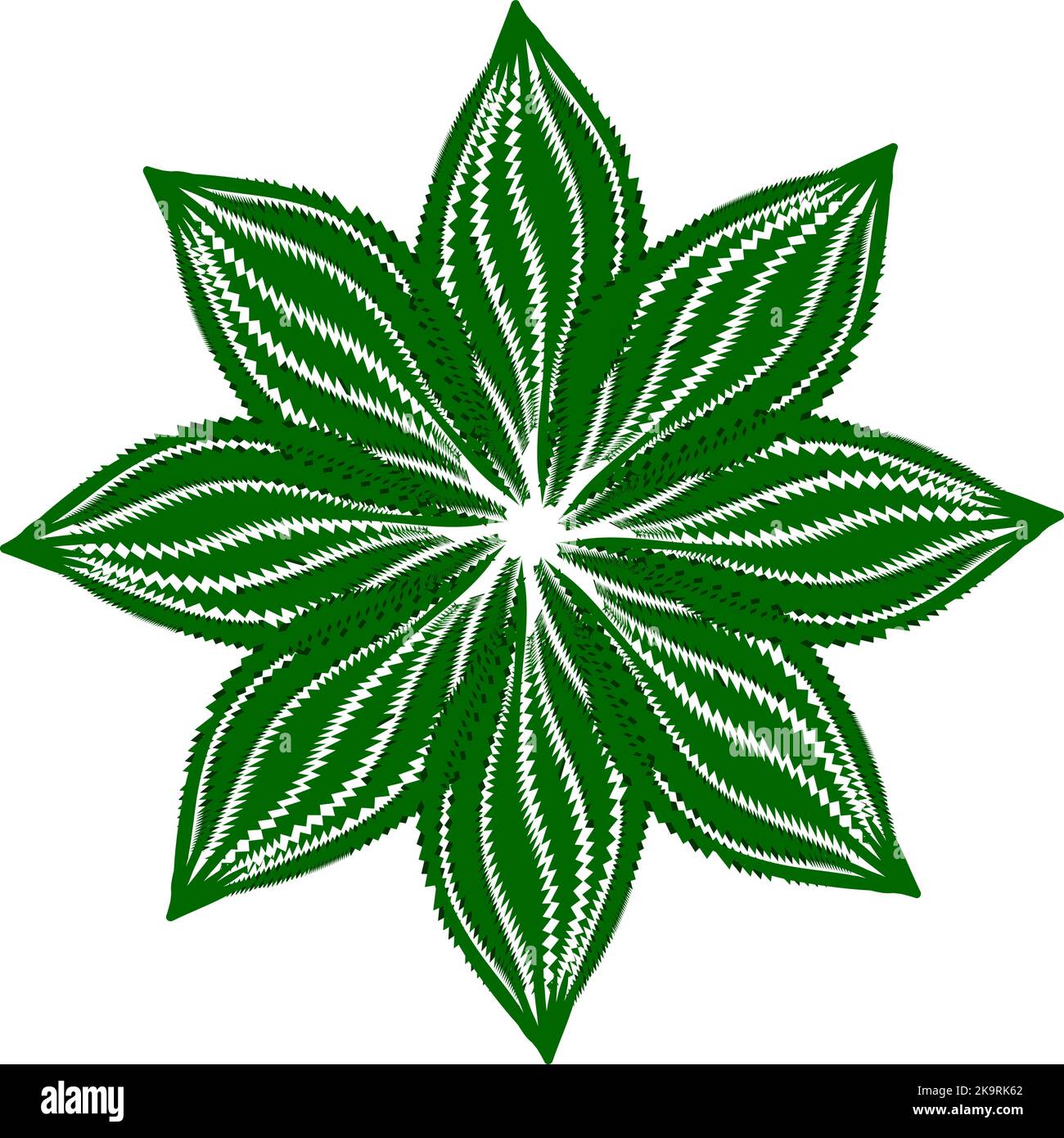 Abstract vector design element. Decorative green floral shape Stock ...