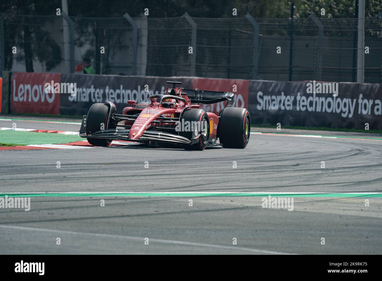 Mexico City, Mexico. 29th Oct, 2022. FerrariÕs Charles Leclerc driving ...