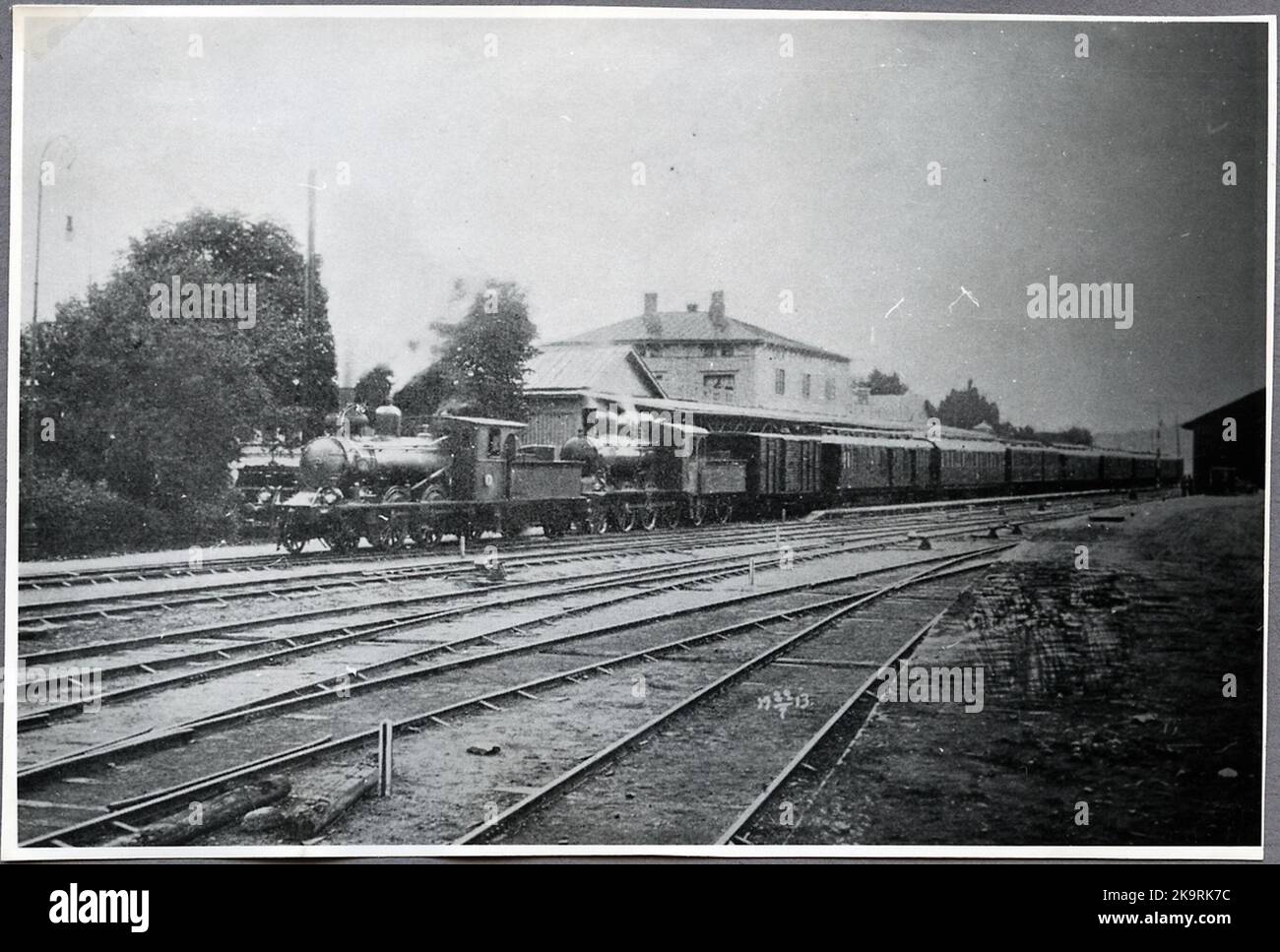 Borås - Herrljunga Railway, BHJ Lok 3 with passenger train Stock Photo ...