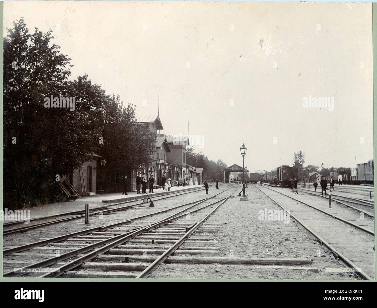 Herrljunga station opened in 1863. First, a small station house was ...