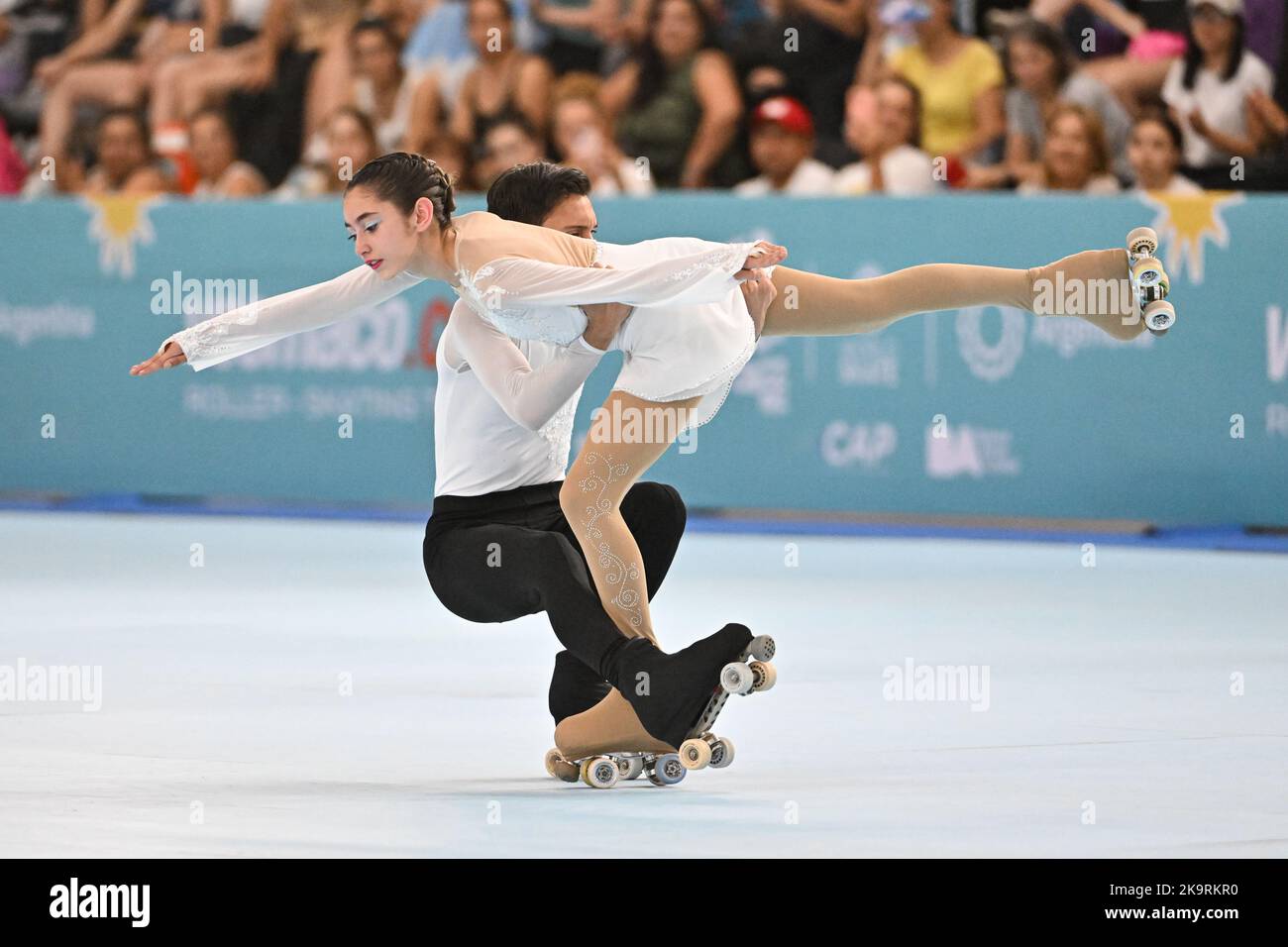 BIANCA NIEVAS GONZALEZ & JAHAZIEL TORRES, Argentina, performing in Junior Pairs - Short Program ...