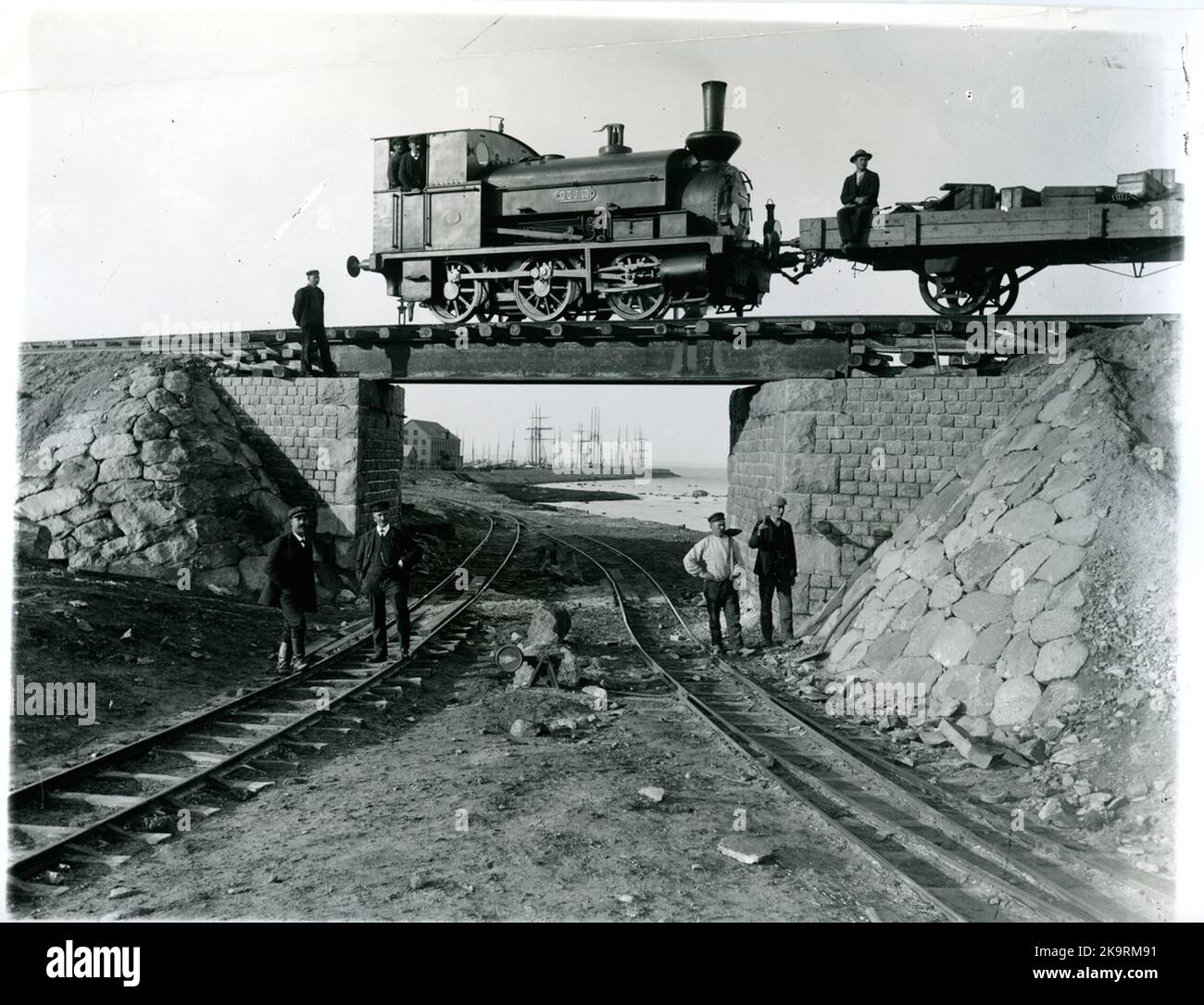 The freight train at Höganäs. The railway from Kattarp to Höganäs was ...