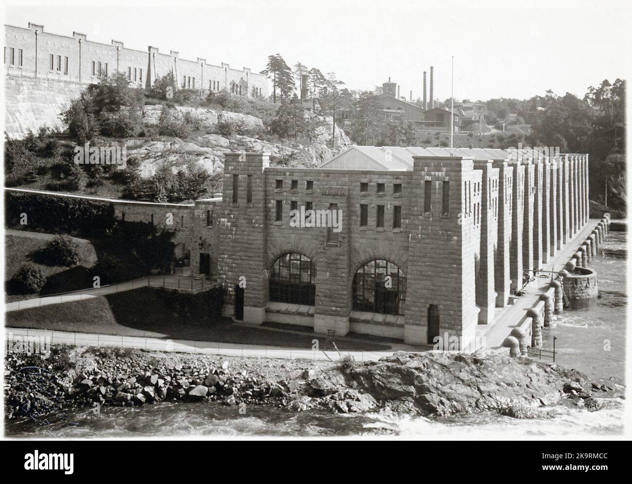 Trollhättan's power station also called Olidan's power plant. The 1906 ...