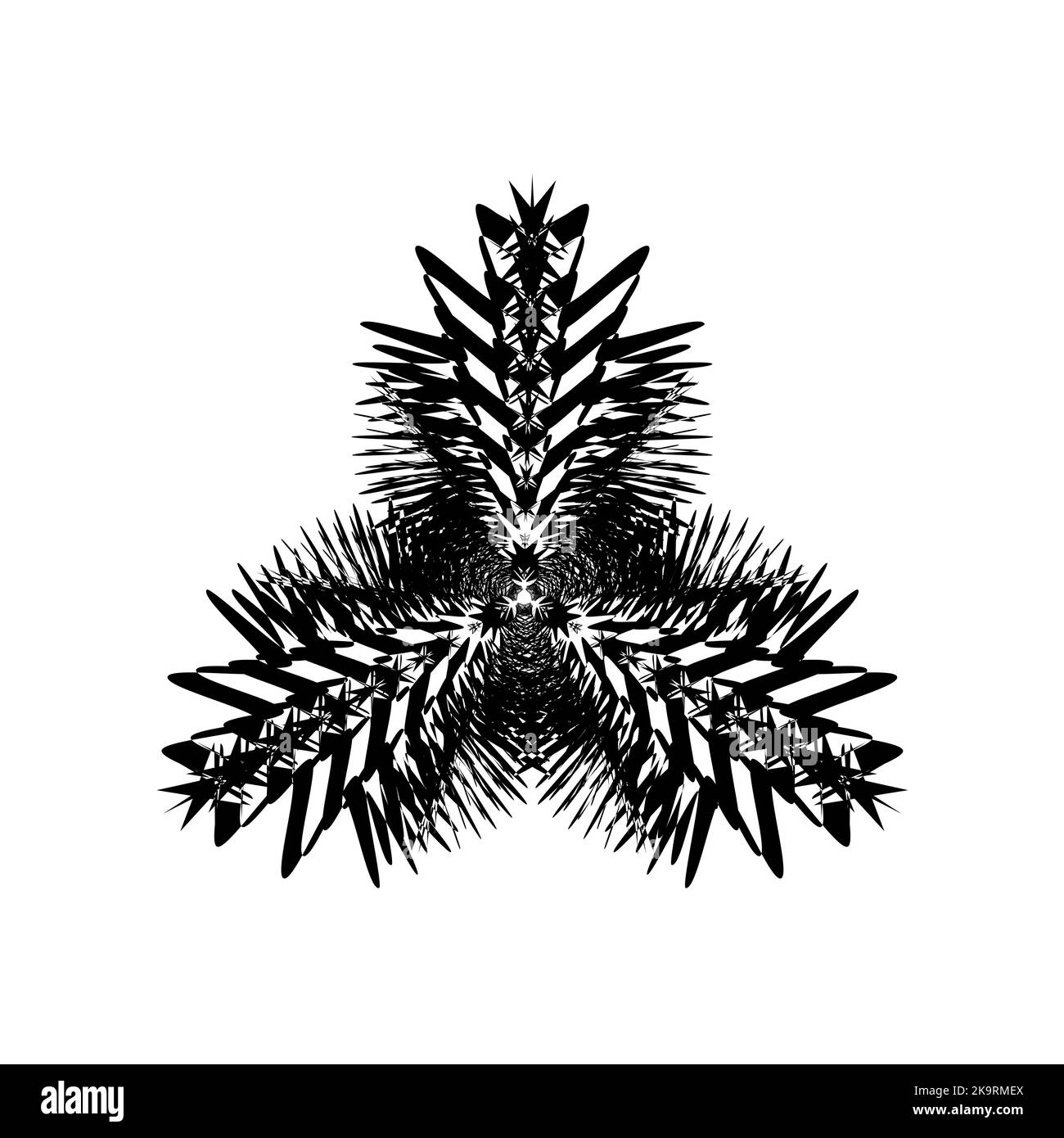 Abstract twisted black and white background. Optical illusion of ...