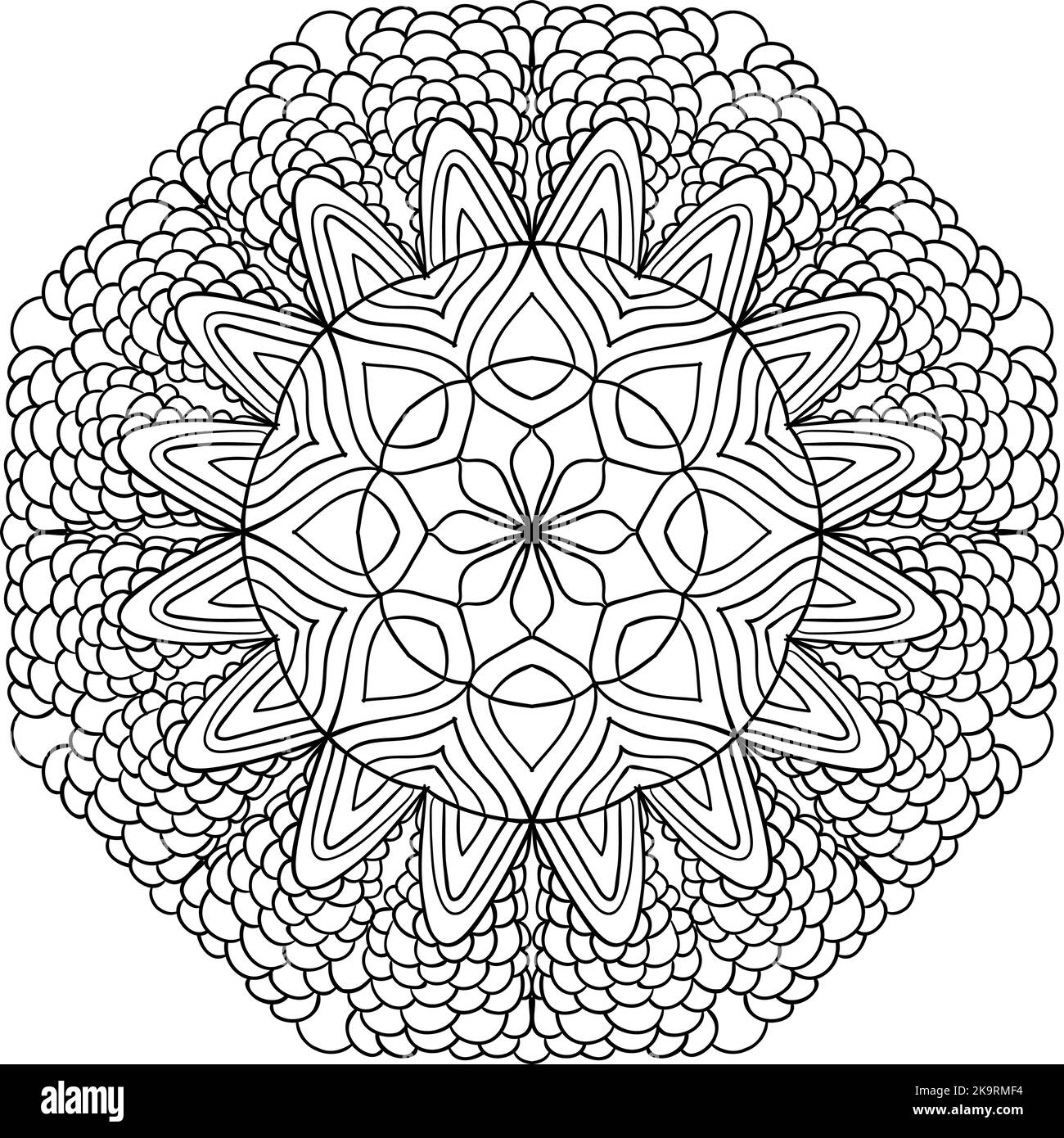 Vintage hand drawn medallion Stock Vector Images - Alamy