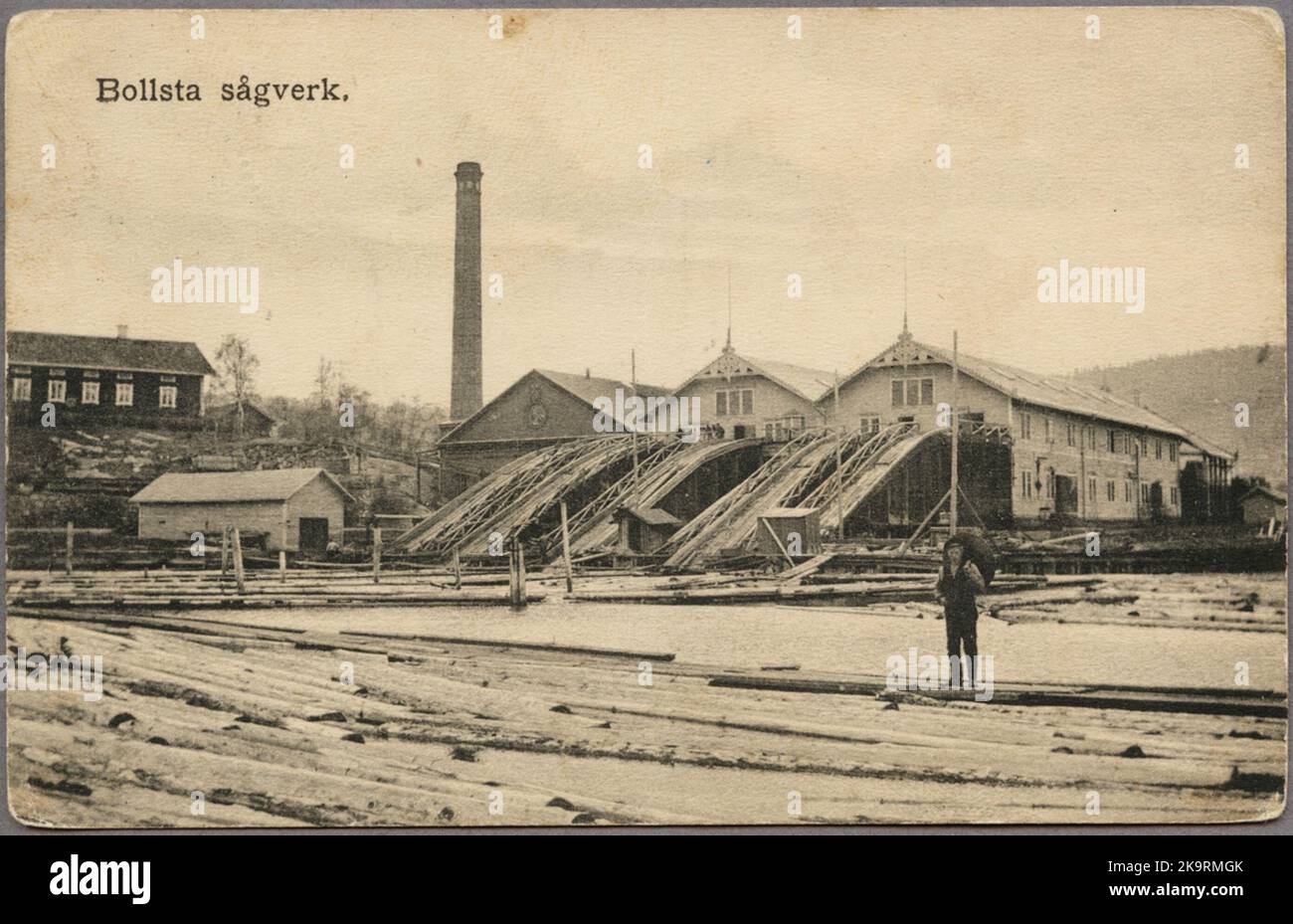 The sawmill in Bollsta Stock Photo - Alamy