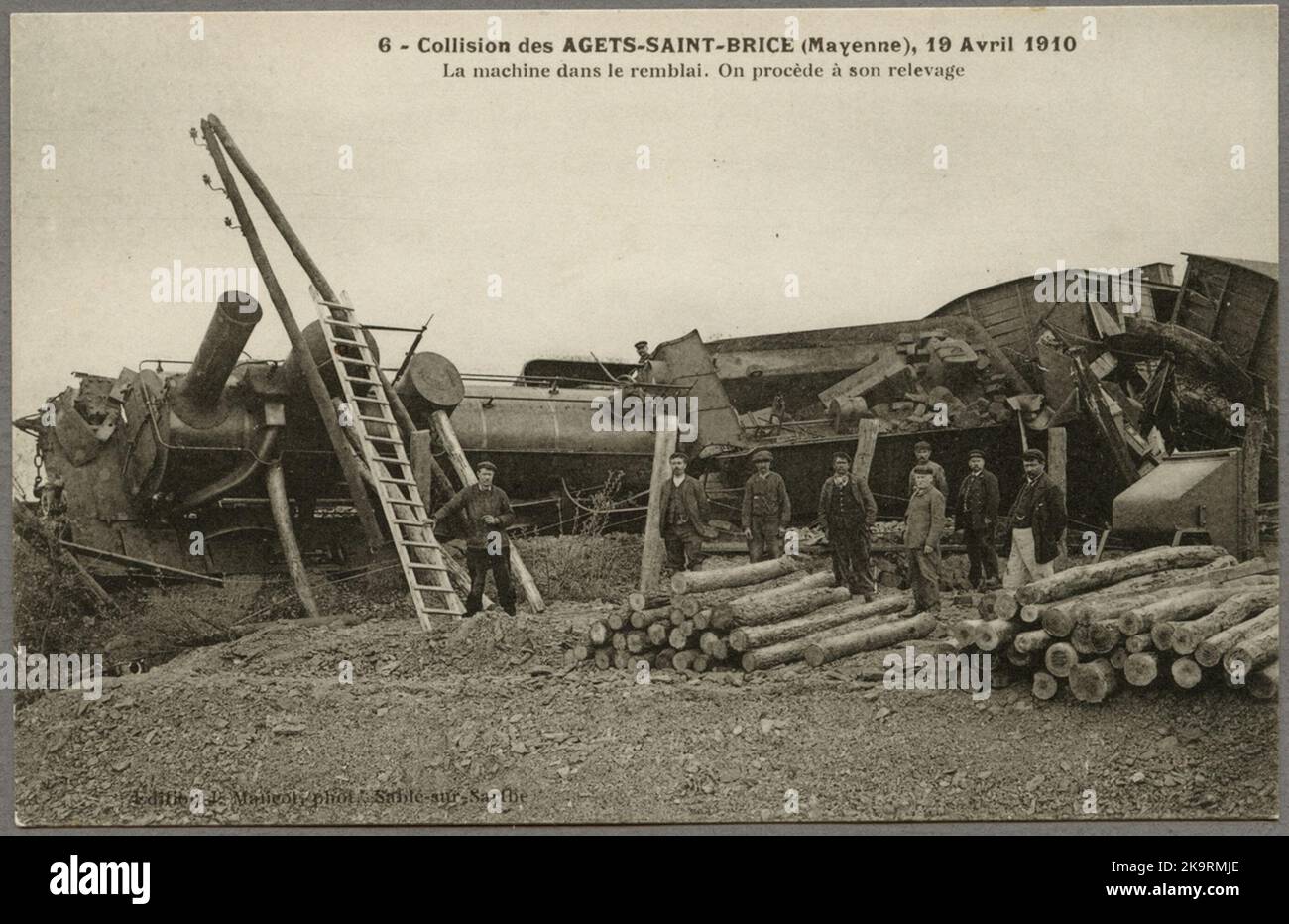 Train accident at Saint Brice, France 1910 Stock Photo - Alamy