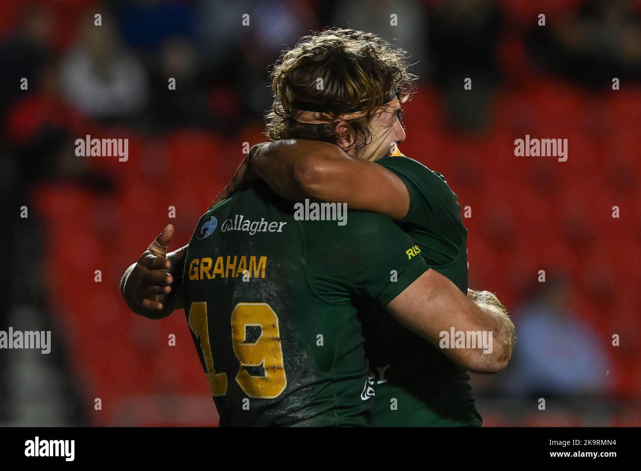 Campbell Graham of Australia celebrates his try during the Rugby League ...