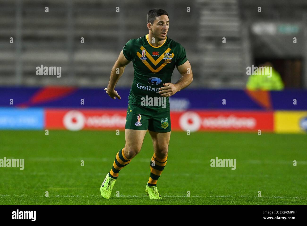 Ben Hunt of Australia during the Rugby League World Cup 2021 match ...