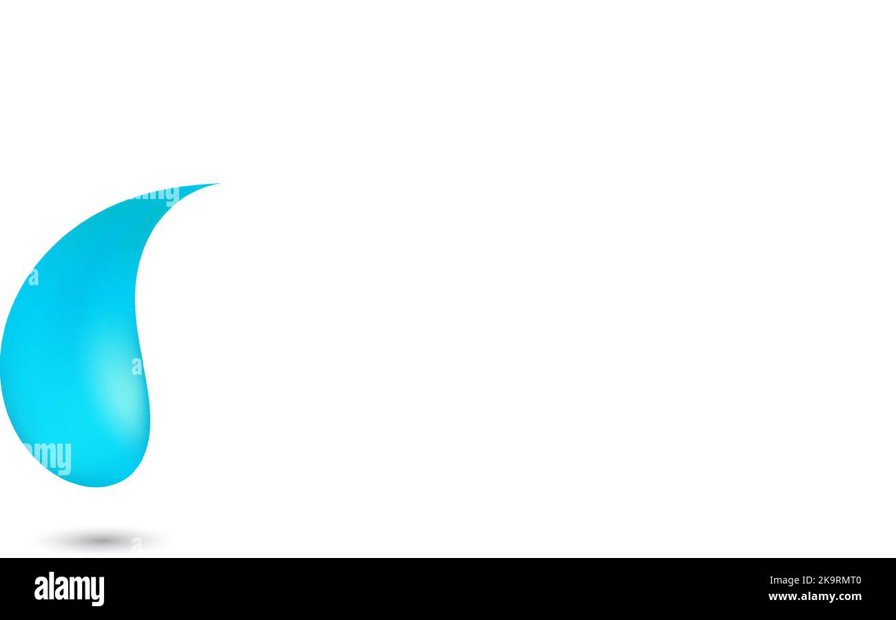 Blue water liquid drop vector illustration. Aqua symbol Stock Vector ...