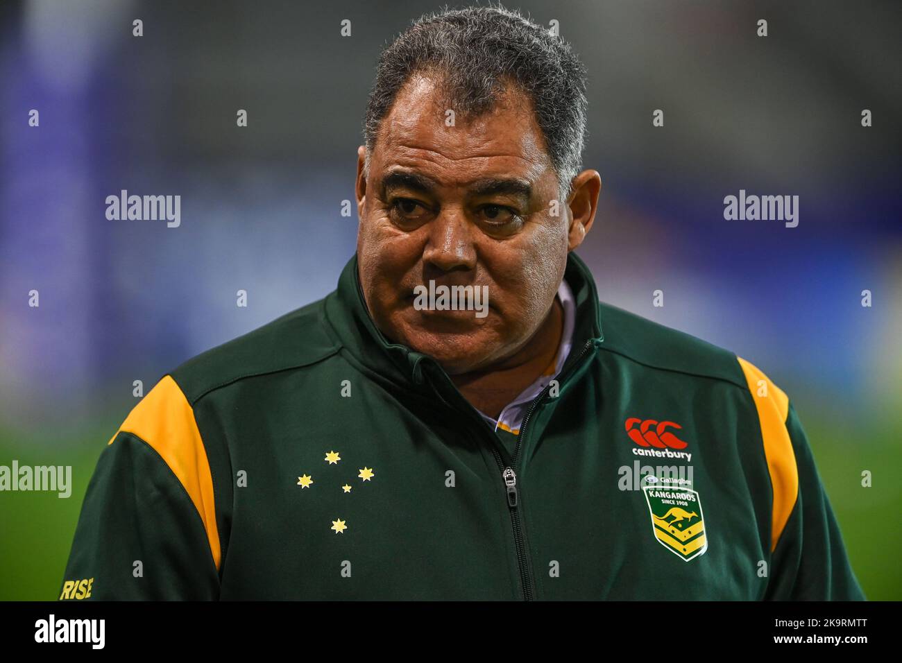 Mal Meninga Head Coach of Australia during the pre game pitch ...