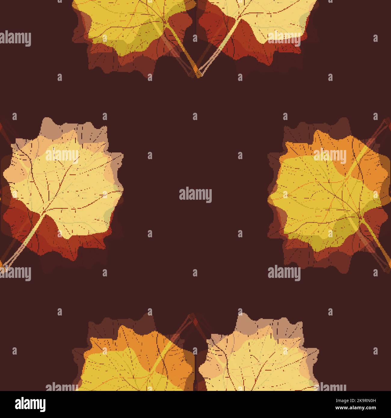 Seamless decorative texture with autumn leaves. Seamless stylized leaf ...