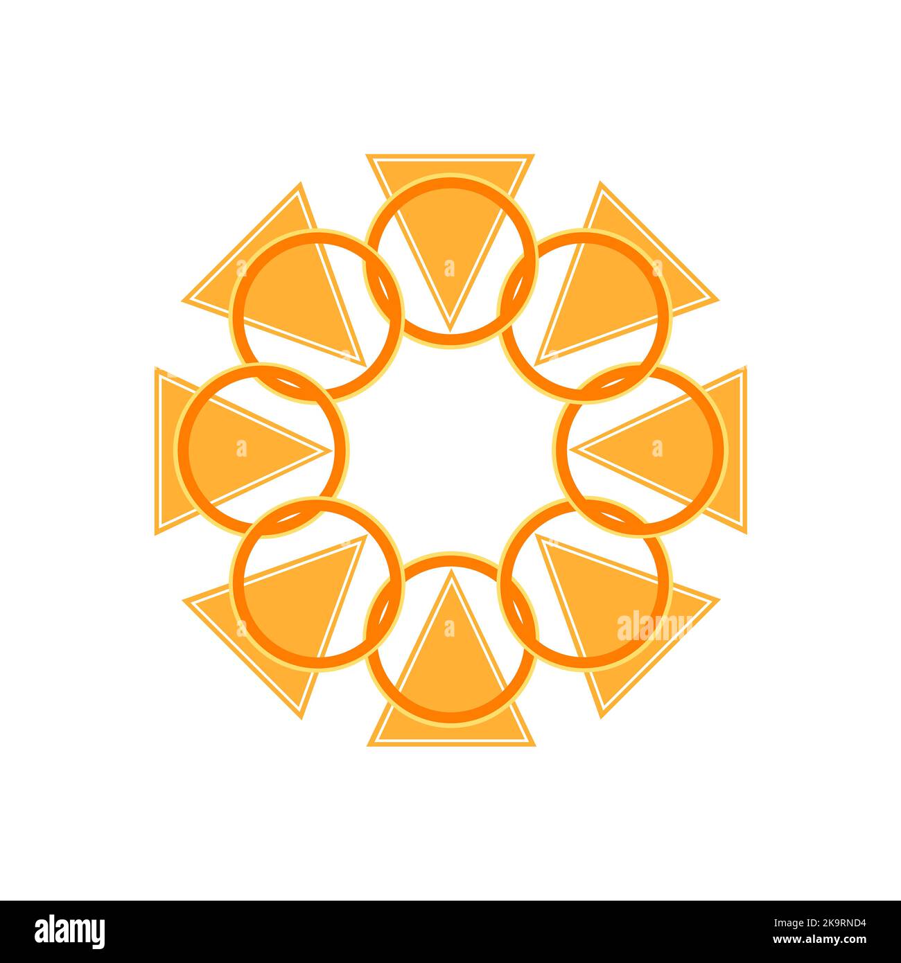 Abstract element on white background. Shape of circles and triangles ...