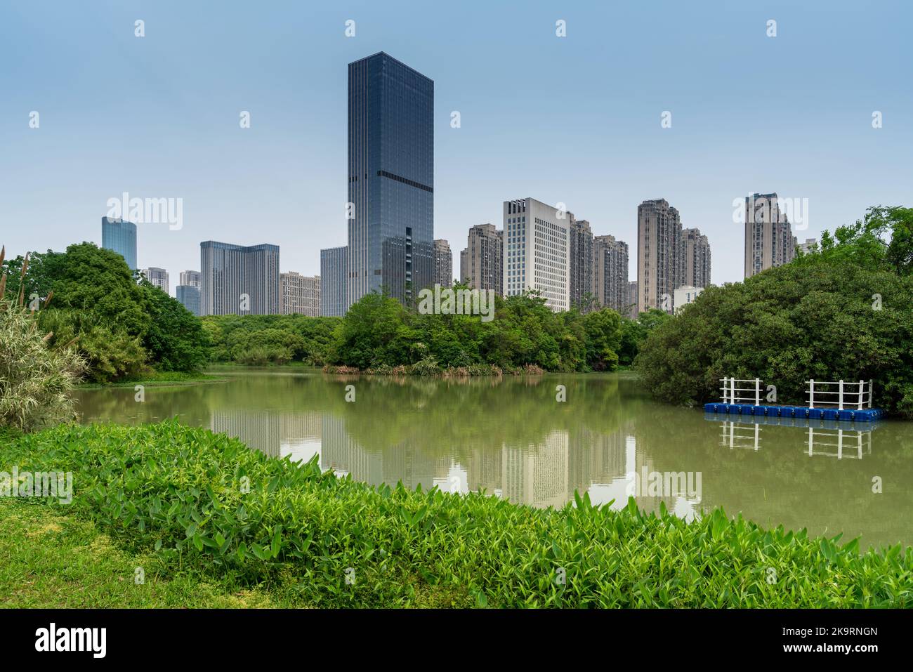 Lakeside modern office building in China Stock Photo - Alamy