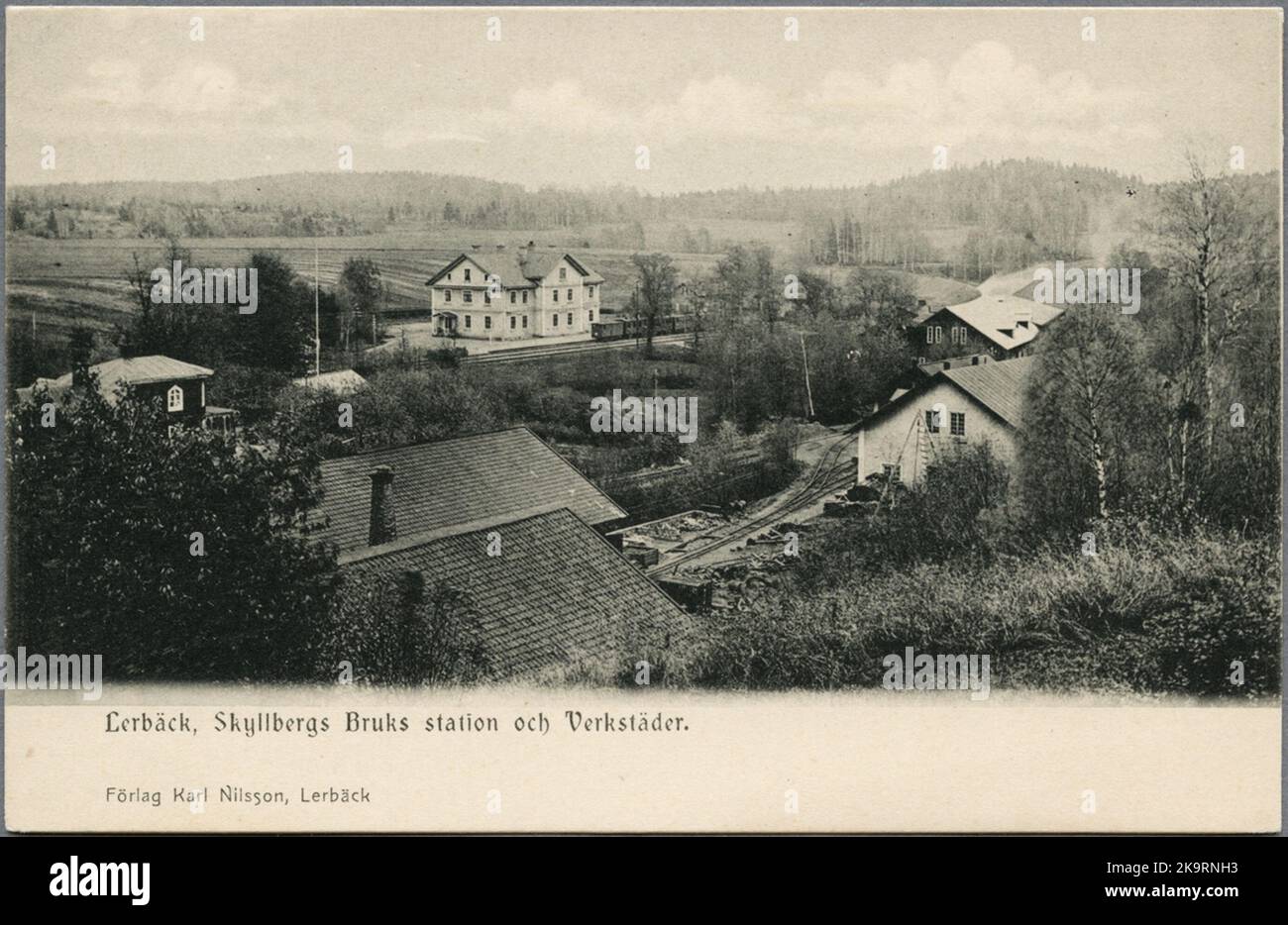 Skyllbergs Bruks station and workshops in Lerbäck. Hallsberg - Motala ...