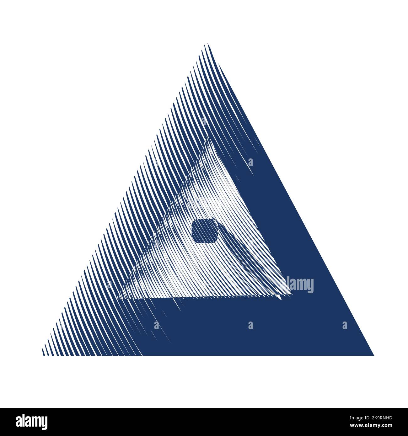 Abstract triangle shape. Grunge style. Geometric symbol. Element for ...