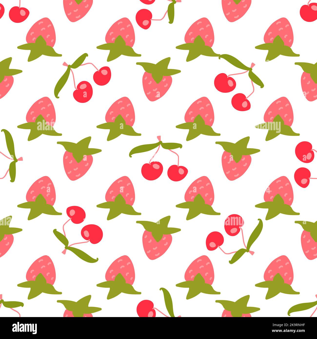 Seamless texture. Decorative background design with strawberry and ...