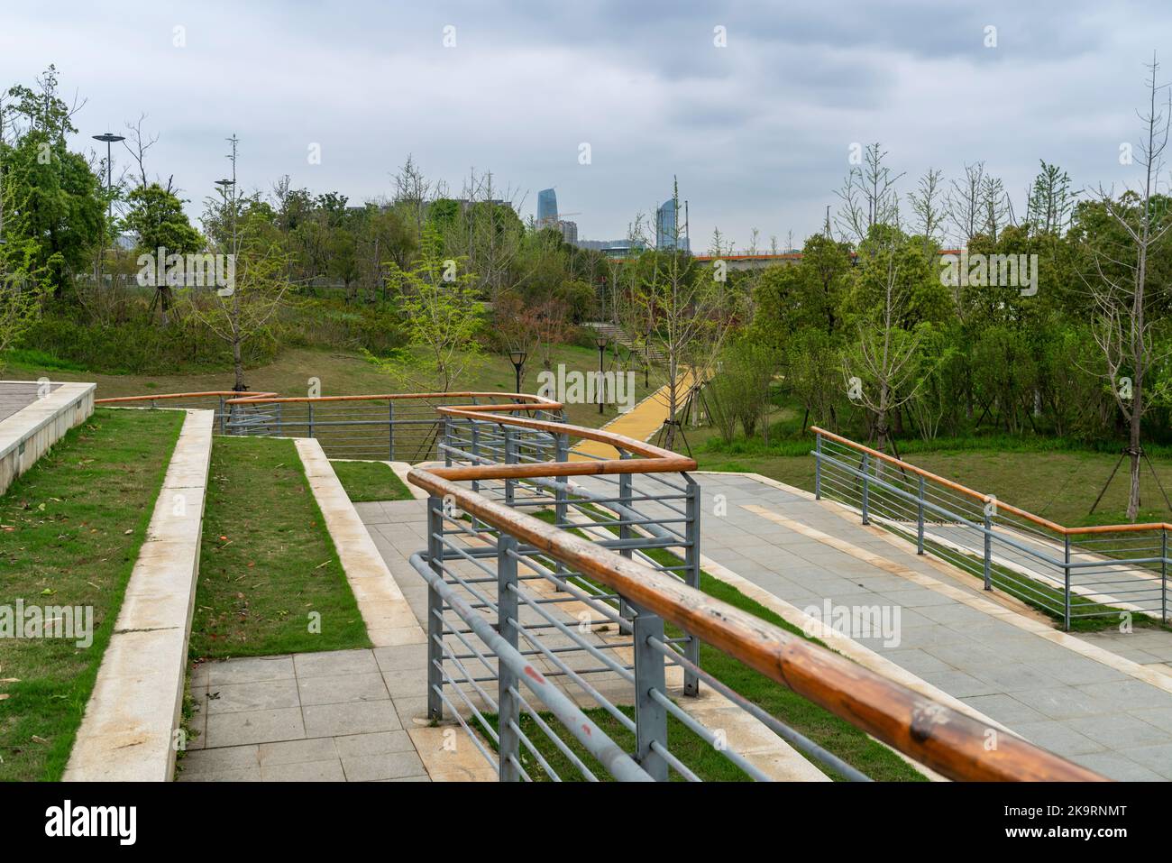 A wheelchair ramp, an inclined plane installed in addition to or ...