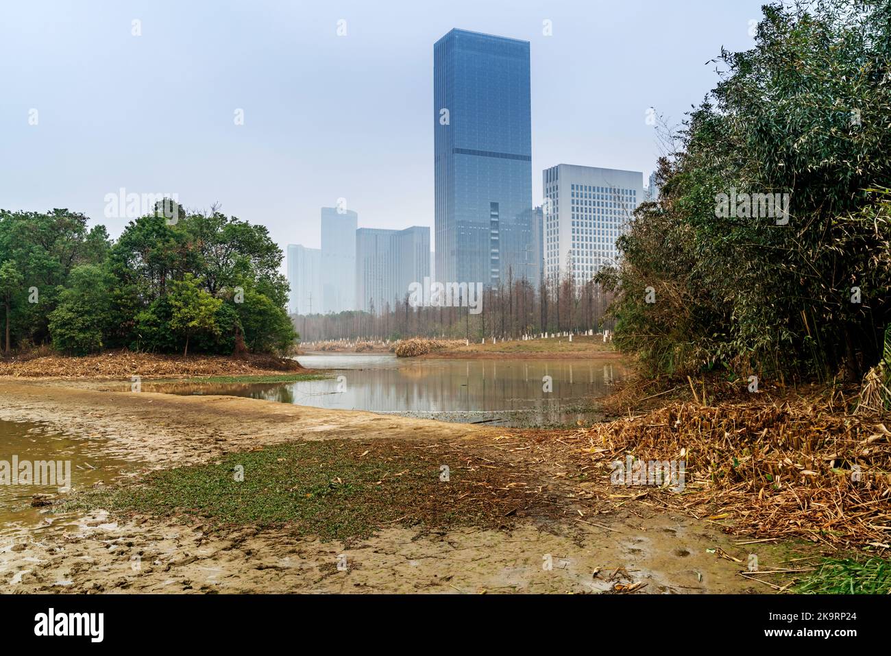Lakeside modern office building in China Stock Photo - Alamy