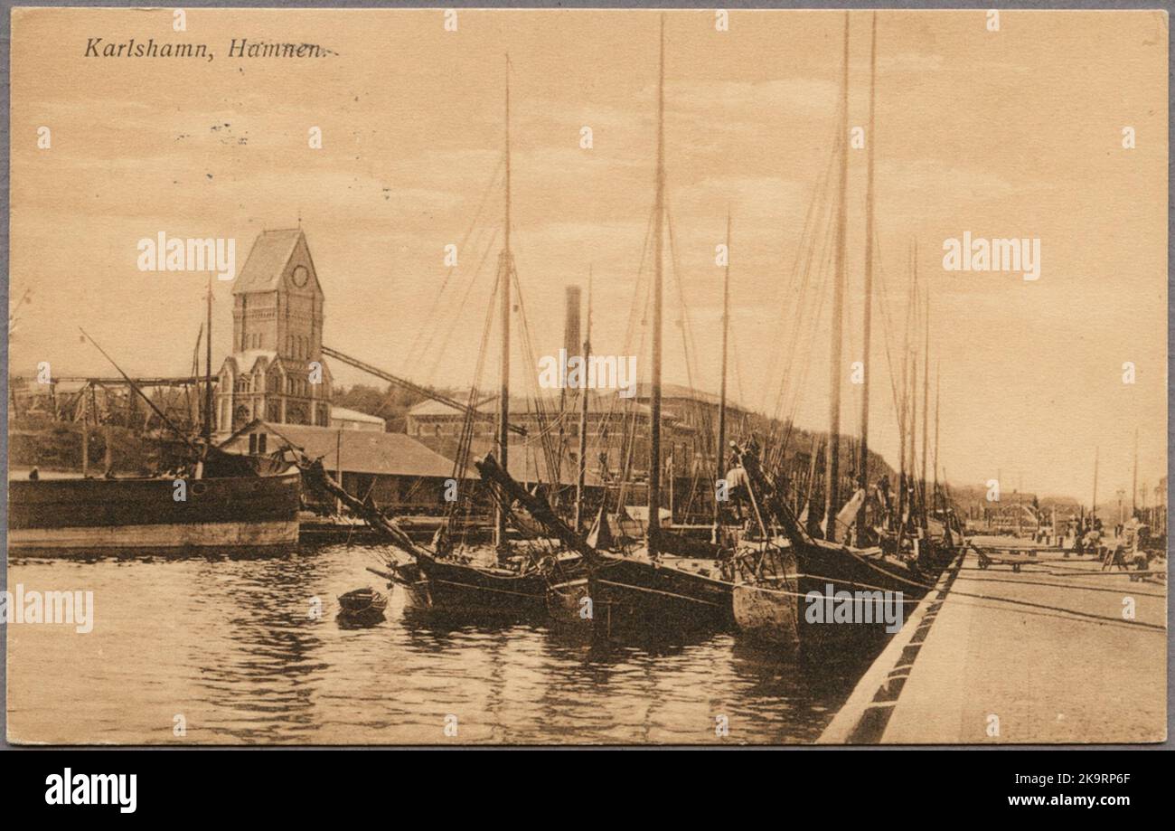 The harbor in Karlshamn Stock Photo - Alamy