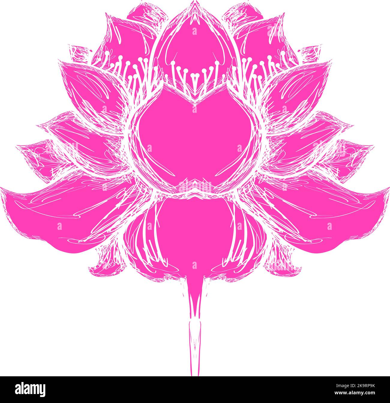 Stylized lotus flower hi-res stock photography and images - Alamy