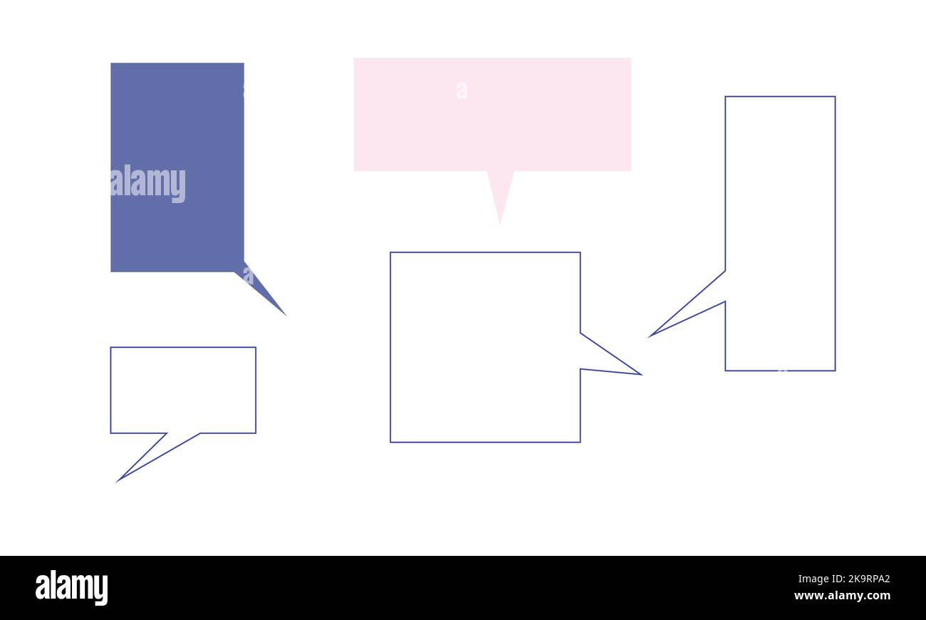 Vector speech clouds chat bubble icon. Collection pastel color doodle ...