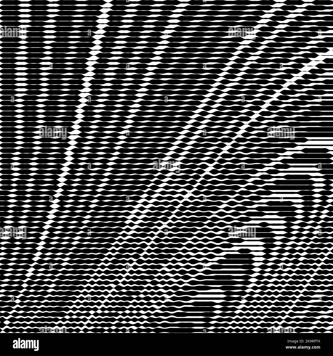 Abstract striped optical illusion vector background. Distressed overlay ...