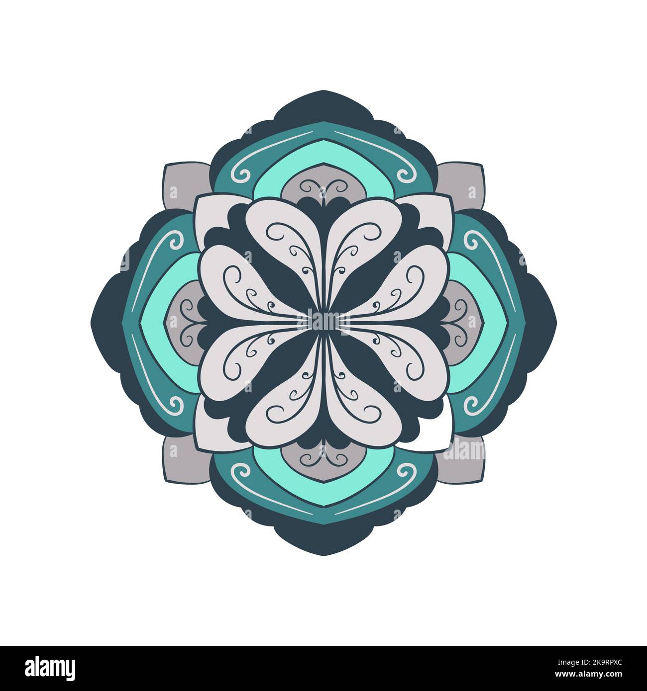 Mandala pattern. Ethnic decorative element. Hand drawn round background ...