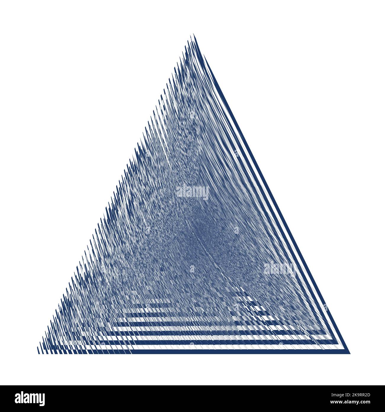 Abstract triangle shape. Geometric symbol. Striped pyramid figure ...