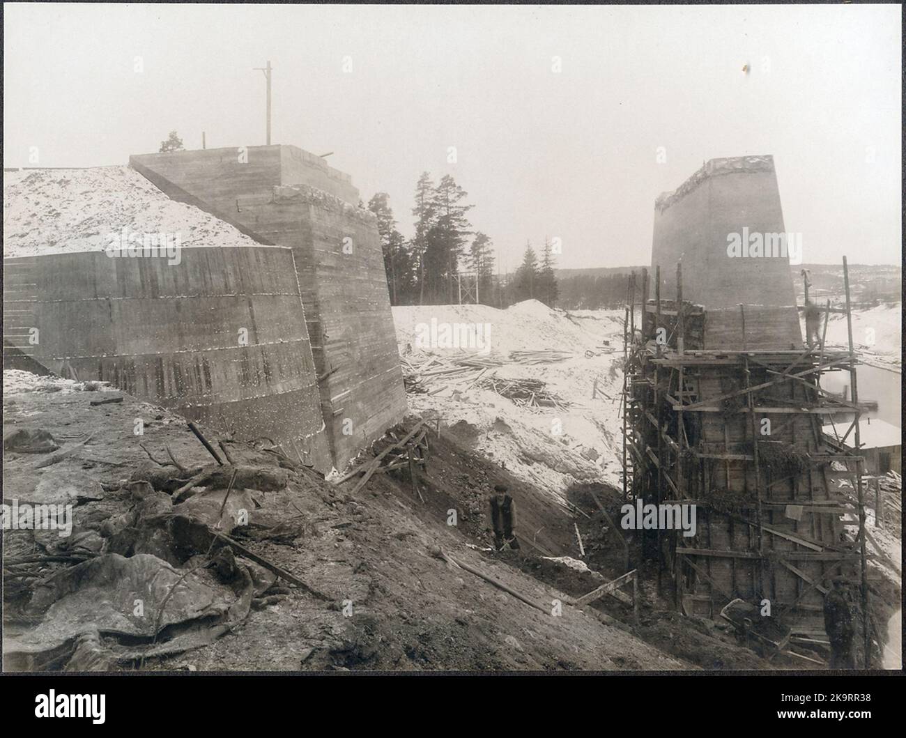 Casting for bridge foundation Stock Photo - Alamy