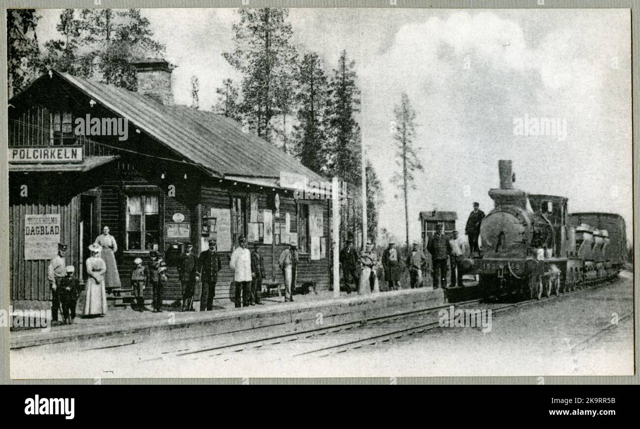 Sweden & Norway Railway, S & NJ, ready for departure against Luleå Lok ...